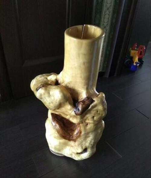 Декоративная ваза из берёзового кап