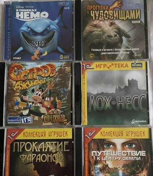 Компьютерные игры на CD, 6 штук