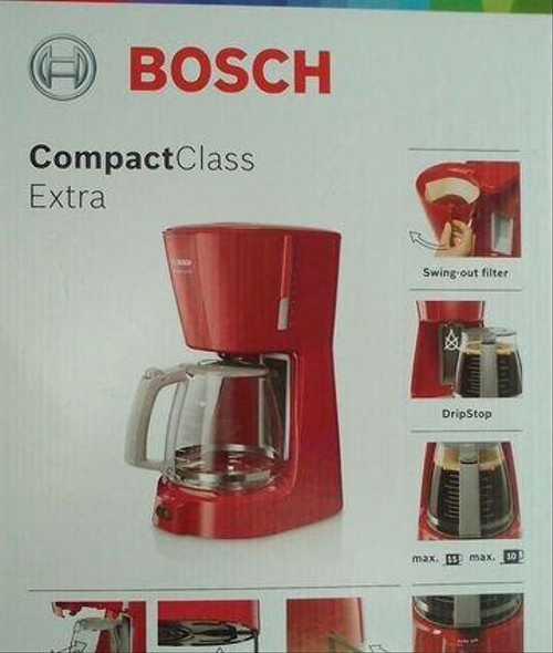 Кофеварка капельная Bosch Compact Class Red,новая