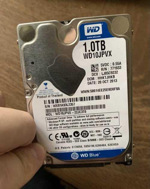 Жесткий диск HDD 2,5 WD 1TB WD10jpvx Apple