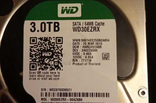WD 3TB green HDD 3'5 Жёсткий диск