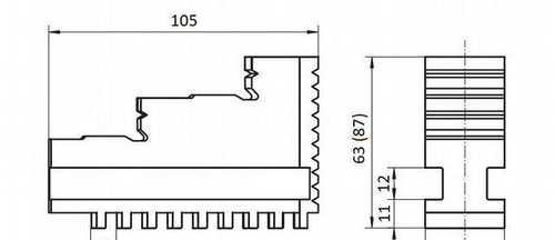 Кулачки токарного патрона 250 мм, Польша