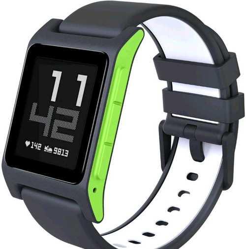 Pebble 2+ HR Black/Lime Новые