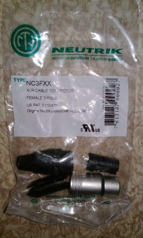 XLR разъёмы Neutrik