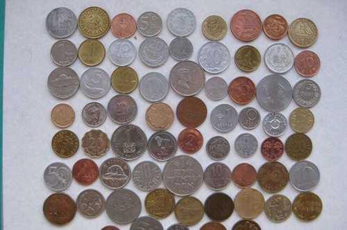 Подборка (коллекция) из 68 монет 68 стран мира