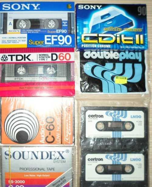 Аудиокассеты запечатанные TDK Sony и другие