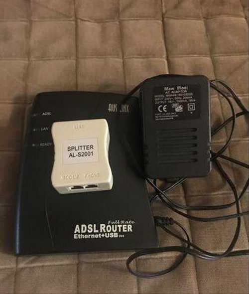 AUS.linx adsl router AL-2007VA + Splitter Al-S2001