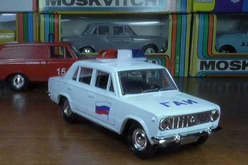 Жигули-ваз-2101 белое гаи, модель 1:43