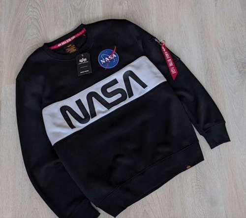 Свитшот Alpha Industries x nasa новый M