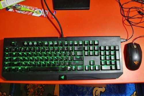 Клавиатура Razer black widow+ мышь Razer krait