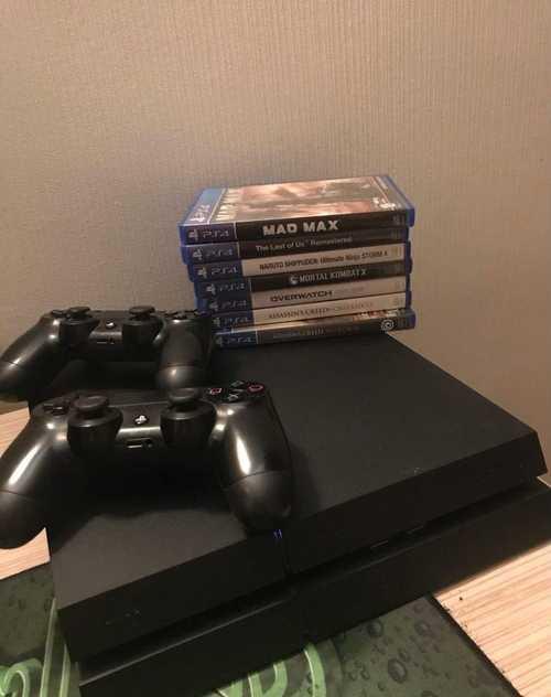 Playstation 4 1TB + 2 Dualshok 4 и 7 игр