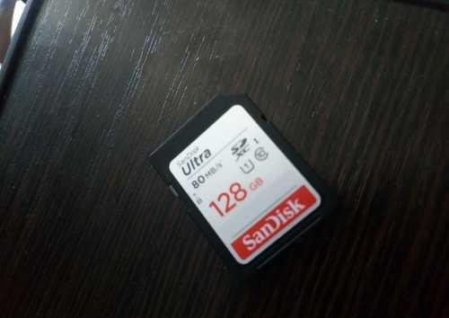 Флешка, карта памяти 128 gb SanDisk ultra