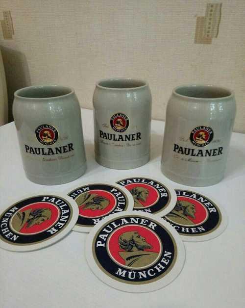 Кружка пивная керамическая Paulaner 0.5