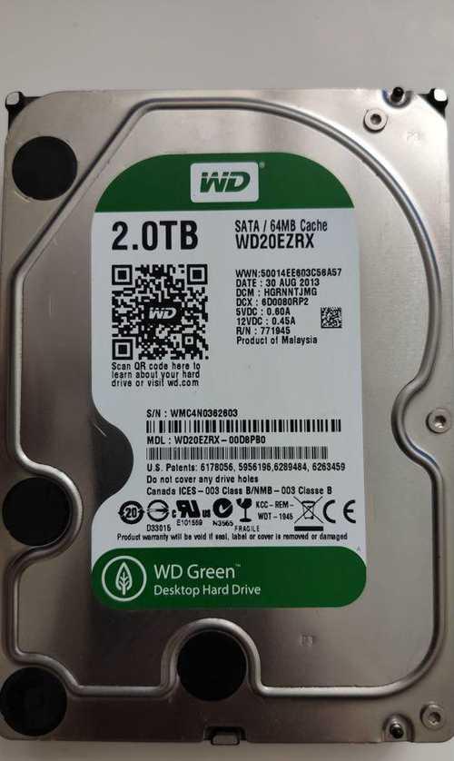 HDD Жесткий диск WD 2Tb Green