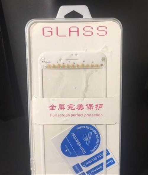 Защитное стекло iPhone 7 с рисунками муми-троллей