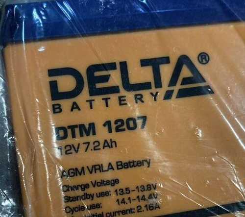 Акб Delta DTM 1207 12V 7,2 Ah