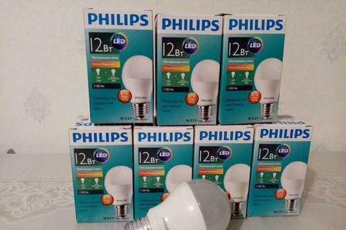 Лампа светодиодная Philips 12Вт/95Вт. Цоколь Е27