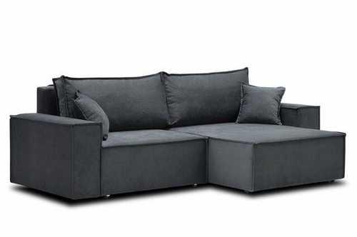 Угловой диван кровать серый Фабио Киви 91