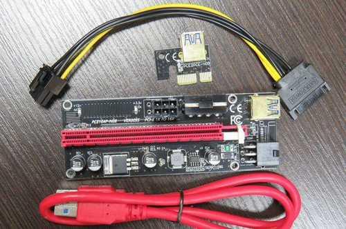 Райзеры riser pci ver009S для майнинга 6рin, mоlех