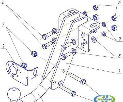 Фаркоп УАЗ 23632 Пикап UAZ-06