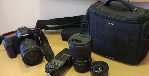 Canon 5d mark 2+объективы+вспышка+фильтр+сумка
