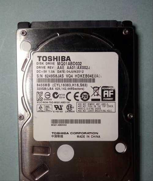 Жесткий диск Toshiba MQ01ABD032 320Gb
