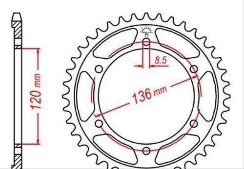 Звезда задняя JT sprockets JTR1847.48