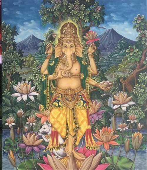 Картины бог "Ганеша" и богиня "Сарасвати"