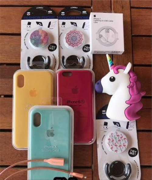 Аксессуары iPhone оптом. Попсокеты, Power bank