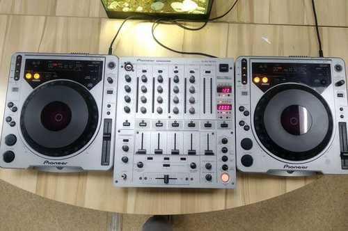 Pioneer DJM-600, 2 шт. CDJ-800 в идеале + провода