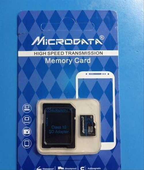 Карта памяти micro SD 32Гб Microdata