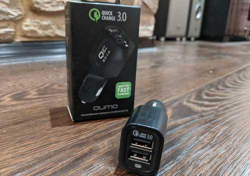 Автомобильное зарядное устройство Qumo азу 2xUSB 2