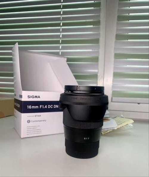 Sigma 16mm f 1.4 Sony E