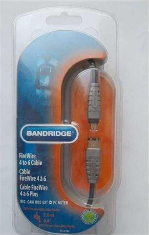 Кабель Fire-Wire Bandridge 6 pin-4pin VCL6202 2 m