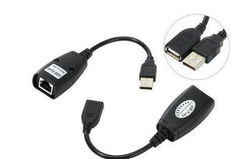 Удлинитель USB по витой паре vcom CU824