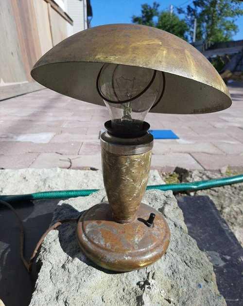 Лампа светильник СССР "грибок" настольная, антиква