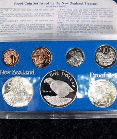 Пруф сет монет NEW zealand 1981 г