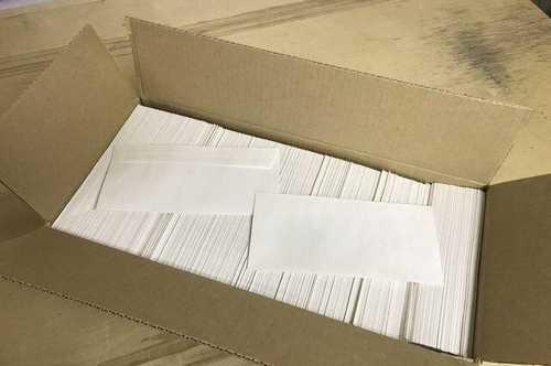 Почтовые конверты Е65/DL 110х220, 900+ шт