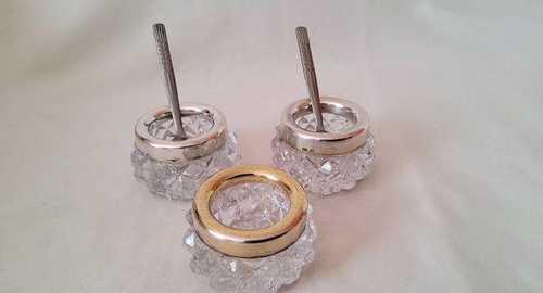 Солонки серебро 875 хрусталь