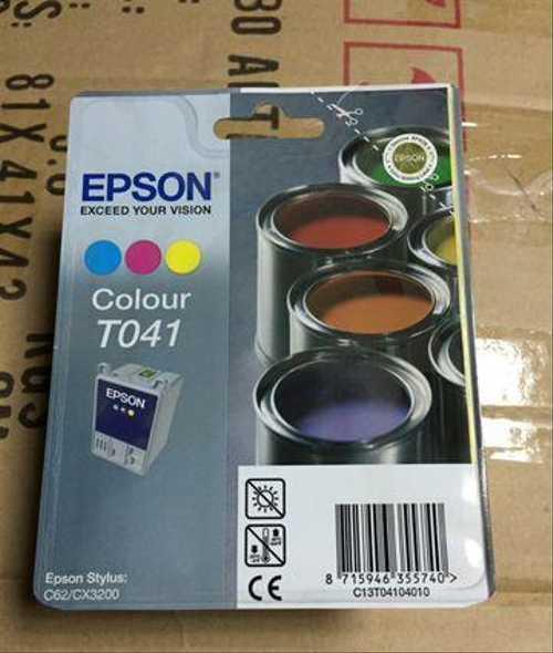 Картридж Epson T041 C13T041040 Stylus C62/CX3200 Вся Россия | Оргтехника и расходники | Festima ...