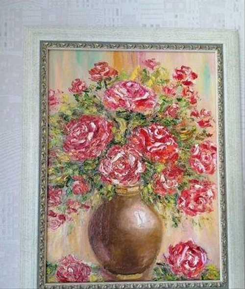 Картина "Розы", масло