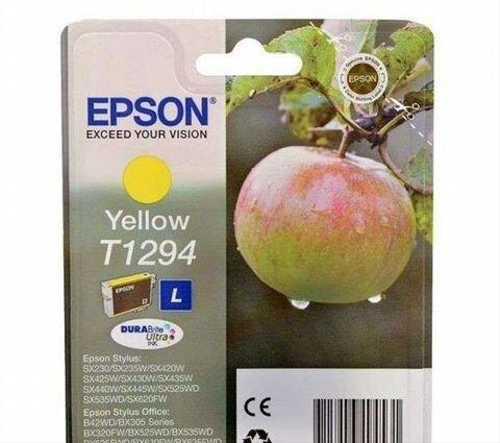 Картридж струйный Epson T1294 (L) желтый (C13T1294