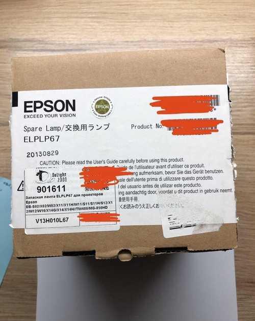 Лампа для проектора epson EB-S02 (elplp67 / V13H01