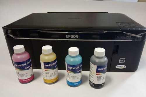 Мфу epson SX125 c перезаправляемыми картриджами