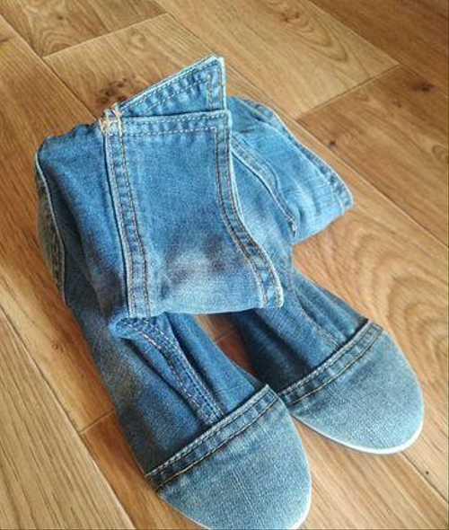 Новые джинсовые полусапожки