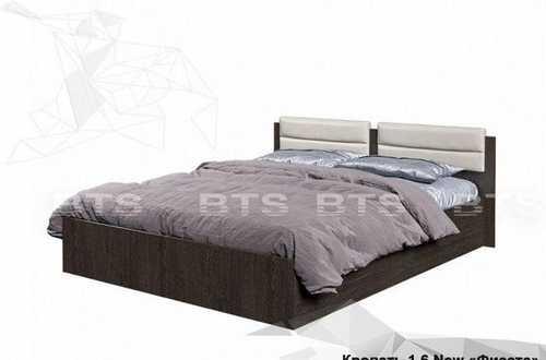 Кровать с мягким изголовием из экокожи Фиеста бтс