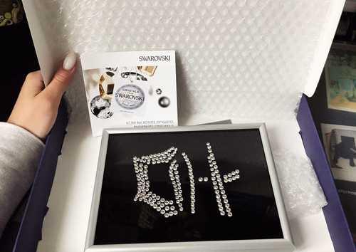 Картина с кристаллами Swarovski «Иероглиф Удача»