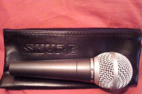 Микрофон проводной вокальный shure SM 58