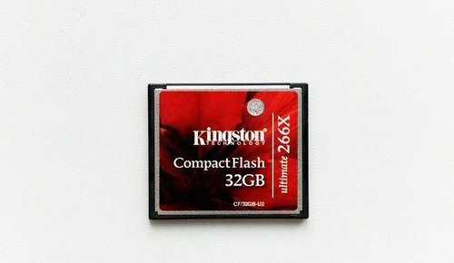 Карта памяти Compact Flash Kingston 32GB 266x