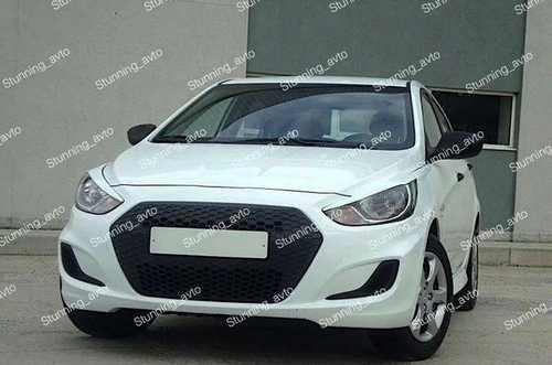 Решетка радиатора Hyundai Solaris 2011-2015 S732